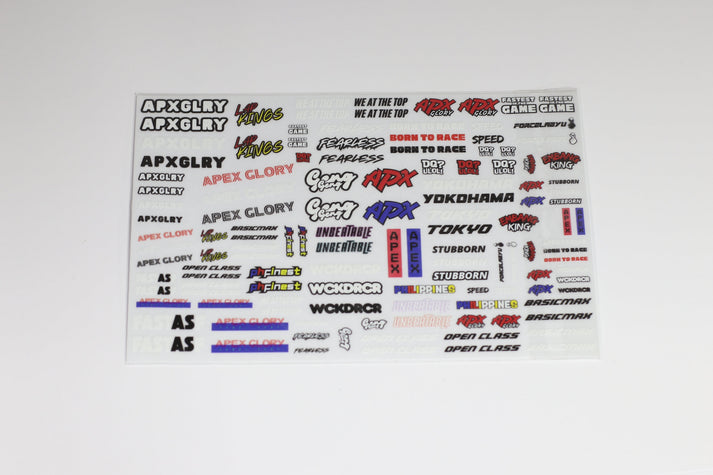 Apex Glory Custom Decal Sheet by Panda MINI4WD – Apex Glory Hobby Shop Inc.